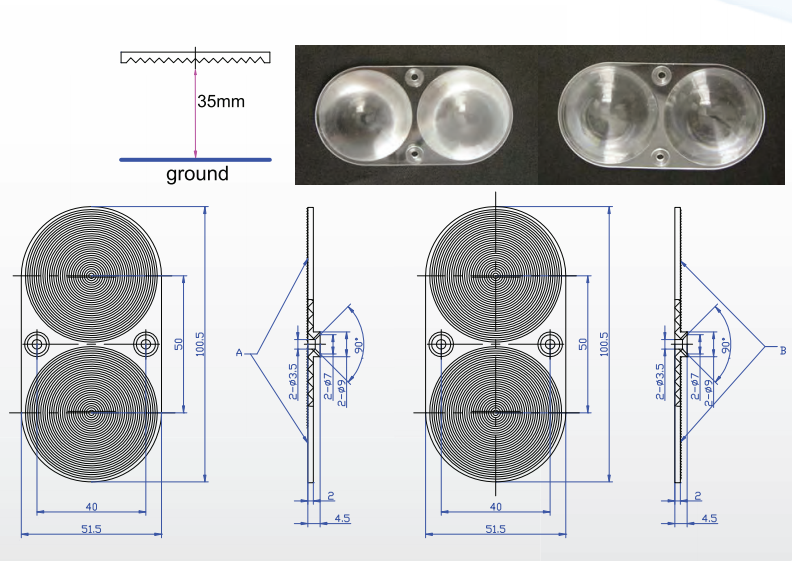 LED Lights :: LED Lights Fresnel lens :: LM35-05B,LED Fresnel lens